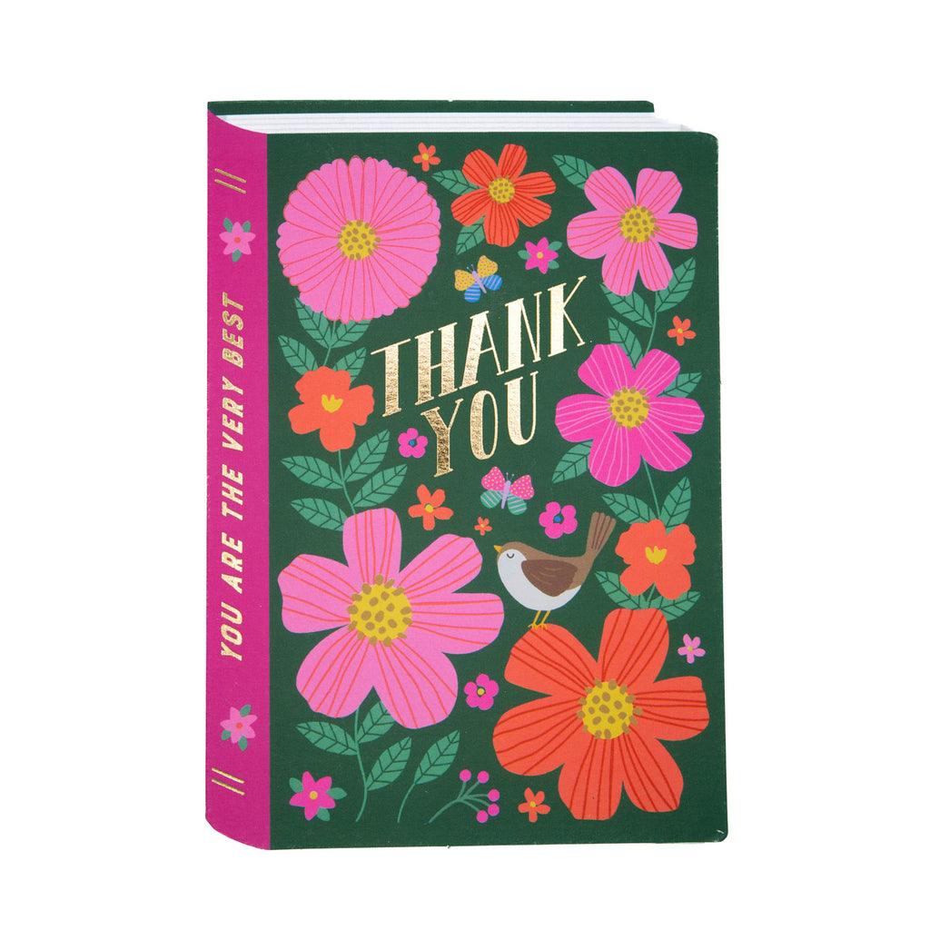 Floral book thank you card – Paper and Word