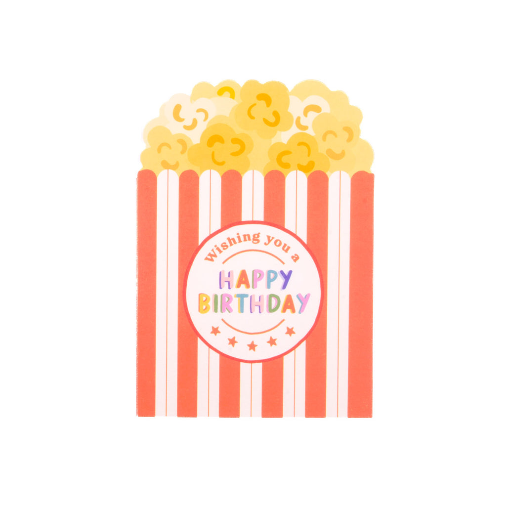 Popcorn happy birthday card – Paper and Word