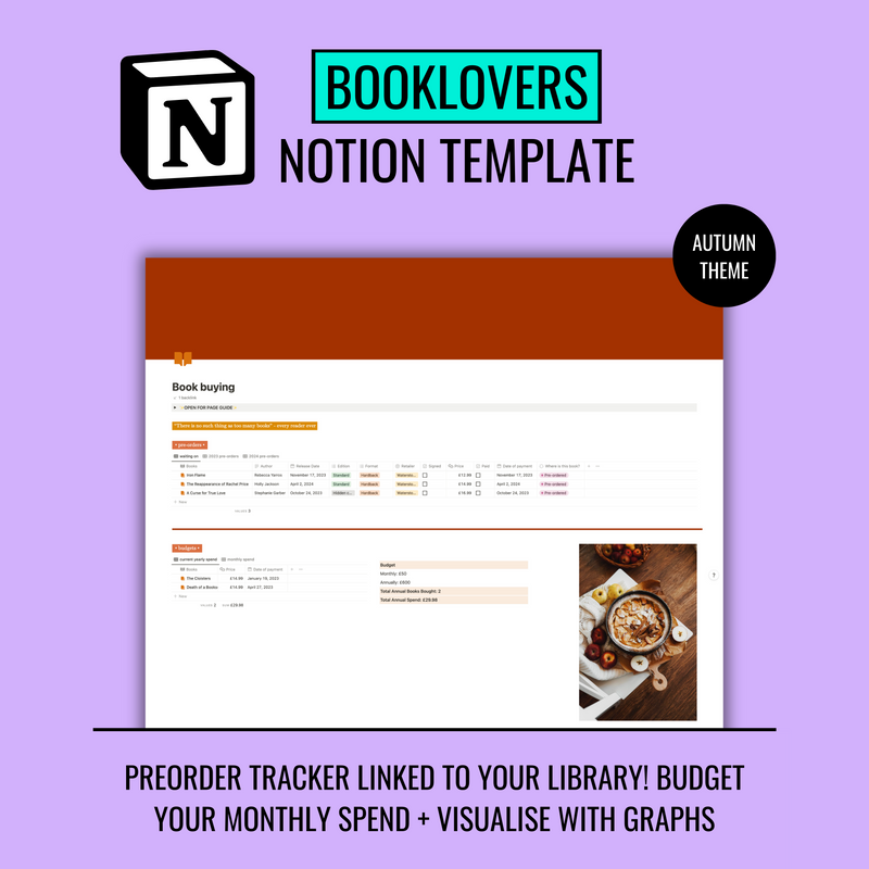 Complete library hub Notion template – Paper and Word