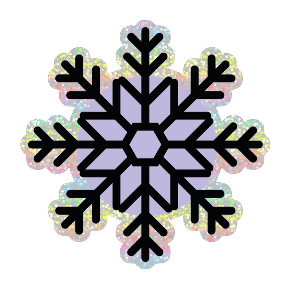 Snowflake glitter sticker – Paper and Word