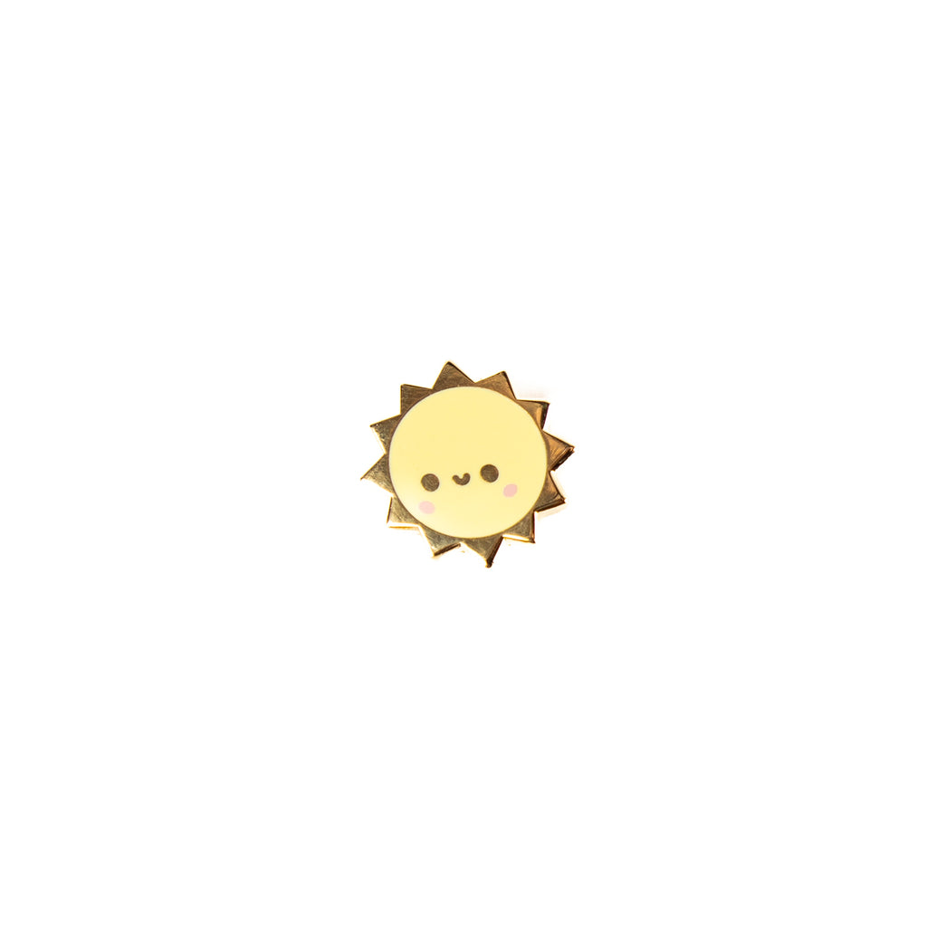 Tiny sun enamel pin – Paper and Word