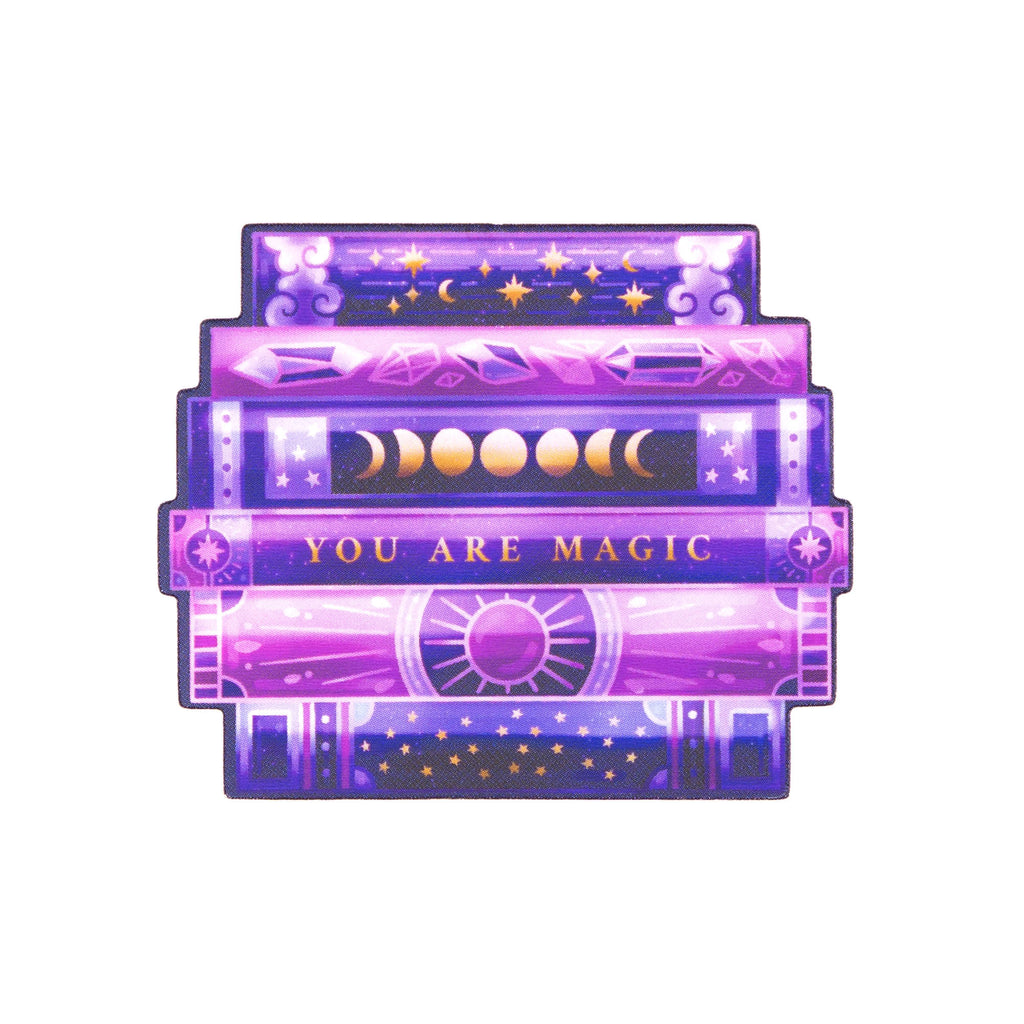 Magical Bookstack Sticker - Mini Purple – Paper and Word