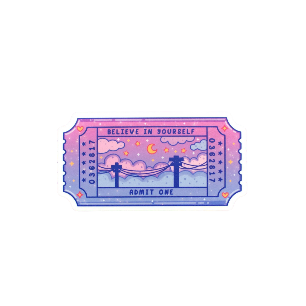 Ticket stub sticker – Paper and Word